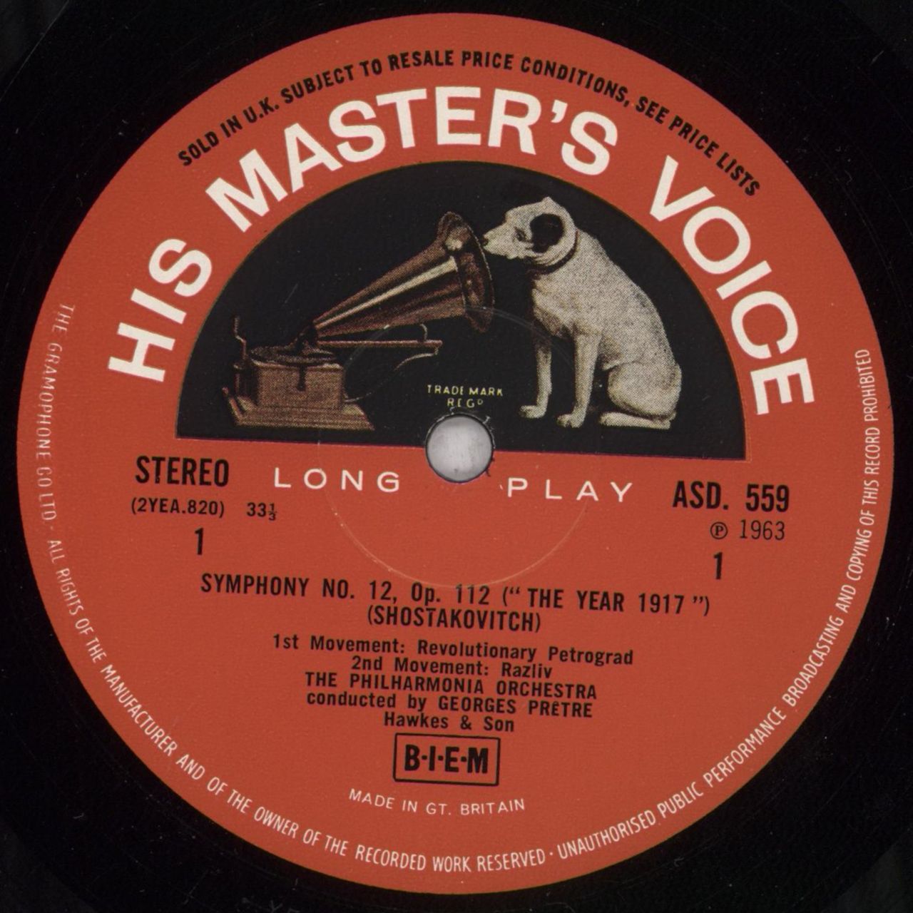 Dmitri Shostakovich Symphony No. 12 'The Year 1917' & Festival Overtur — RareVinyl.com