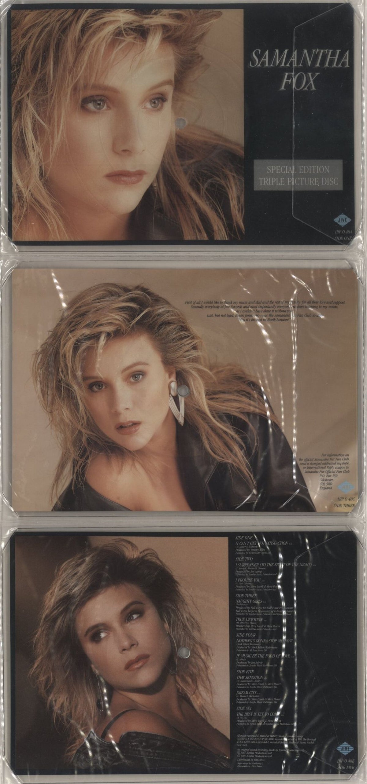 Samantha Fox Sam Fox - Triple picture disc set UK Shaped picture disc ...