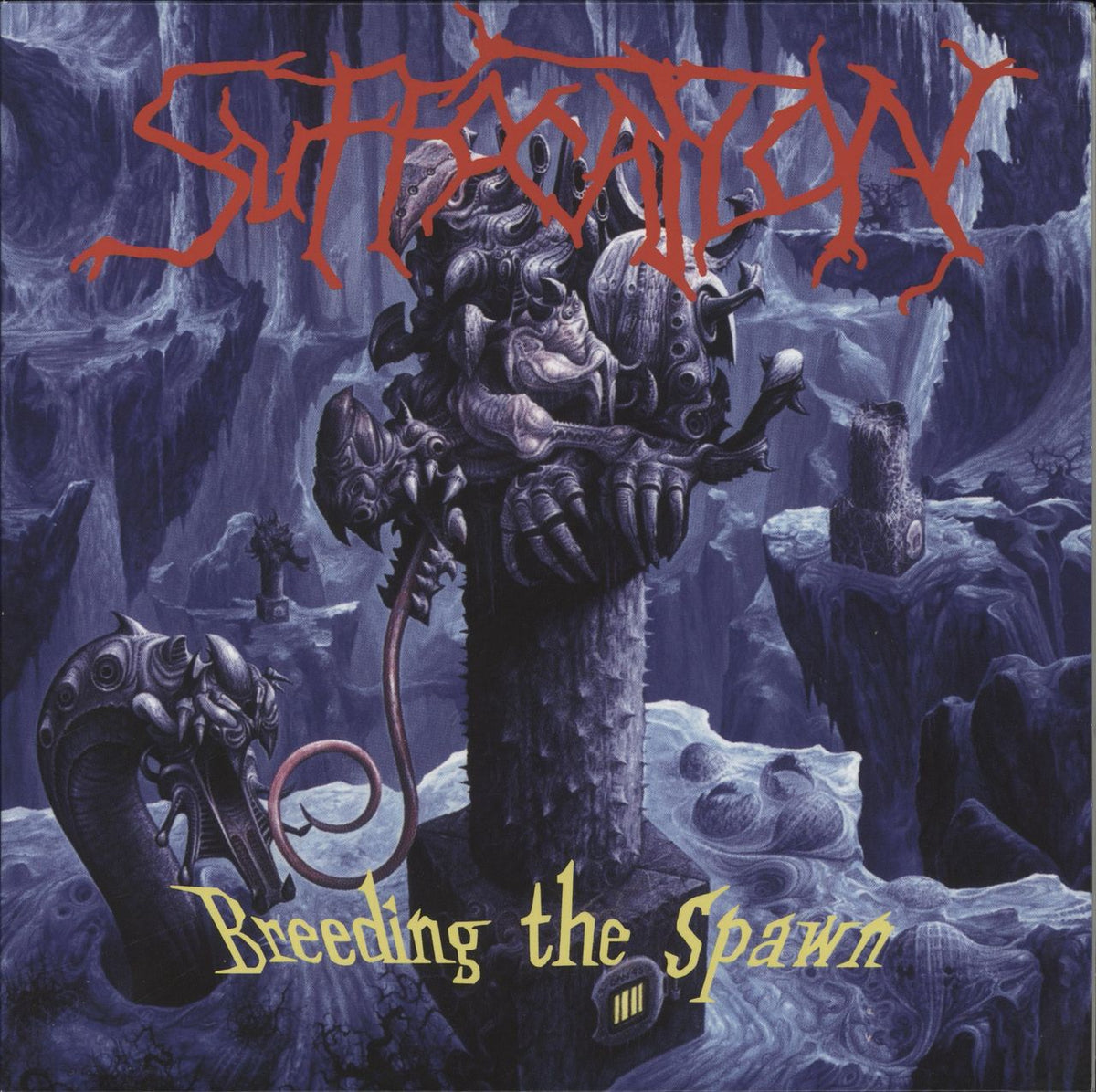 Suffocation Breeding The Spawn - Clear with Colour Splatter Vinyl Fren — RareVinyl.com